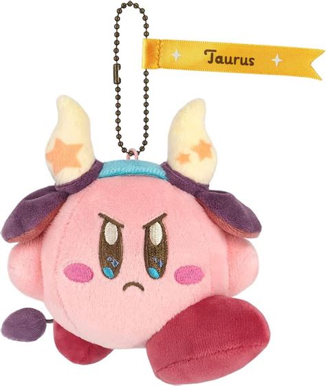 Kirby Zodiac Sign Taurus Mascot Plush Keychain Kirby Horoscope