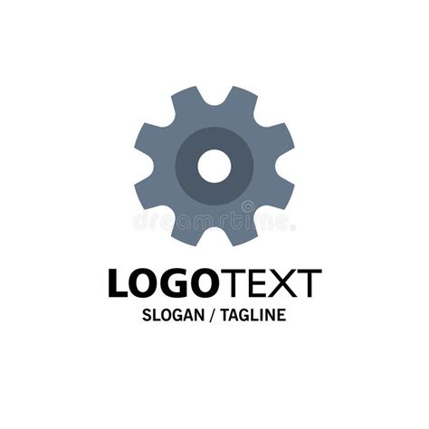 Cogs Gear Setting Wheel Business Logo Template Flat Color Stock
