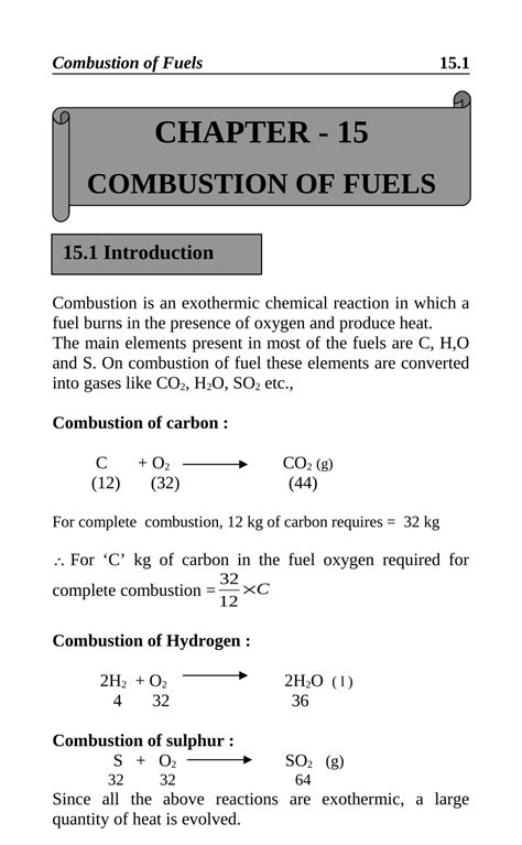Pdf Combustion Of Fuels