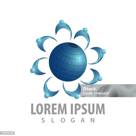 세계 인구 로고 개념 디자인입니다 기호 그래픽 템플릿 요소 벡터 공동체에 대한 스톡 벡터 아트 및 기타 이미지 공동체 디자인 로고 Istock