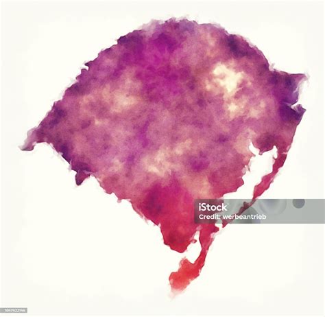 리오 그란데도 술 연방 단위 수채화 지도 브라질의 흰색 배경 앞 개념에 대한 스톡 벡터 아트 및 기타 이미지 개념 그런지