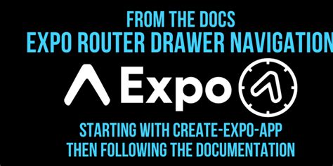 Expo Router Drawer Navigation From The Docs Dev Community