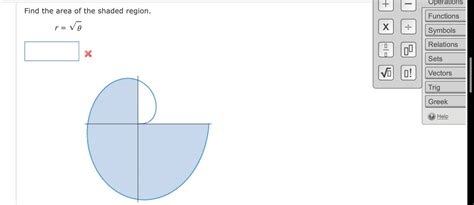 Solved Find the area of the shaded region r θ Chegg