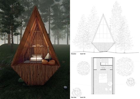 Architecture Project Plexiglass Facades And Sloping Walls In A Sustainable Nature Retreat