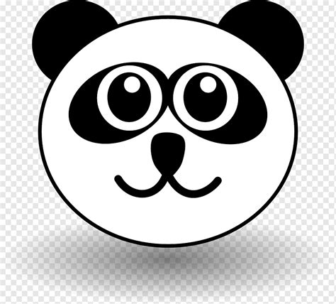 자이언트 팬더 얼굴 귀여움 코믹 헤드 얼굴 단색화 머리 png PNGWing