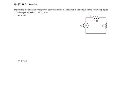 solved q1 [clo 2][10 marks] determine the instantaneous