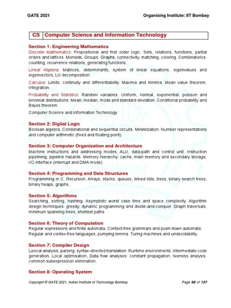 Cs Syllabus 2021 Pdf Internet Protocol Suite Computer Architecture