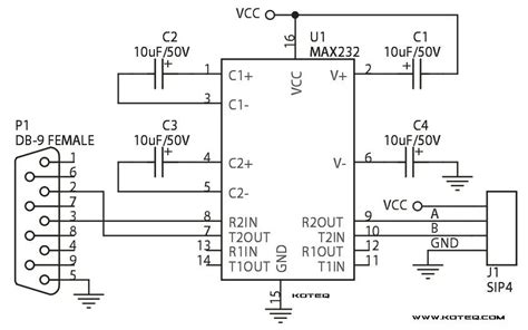 Module D Interface RS232 MAX232 Zonetronik