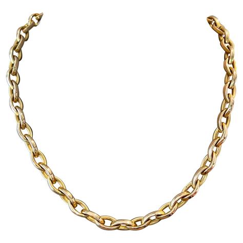 Solid 18 K Yellow Gold Cuban Link Necklace With Pave Set Diamond Heart