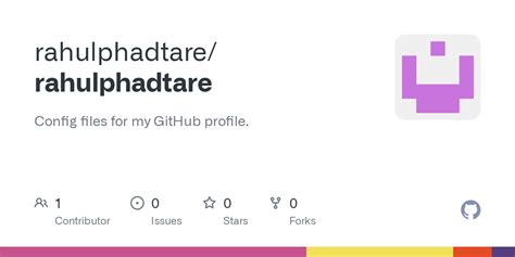 Github Rahulphadtarerahulphadtare Config Files For My Github Profile