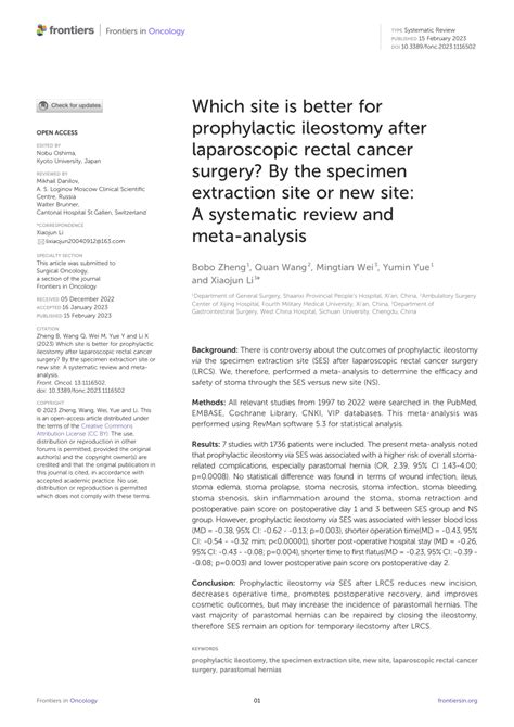 Pdf Which Site Is Better For Prophylactic Ileostomy After Laparoscopic Rectal Cancer Surgery