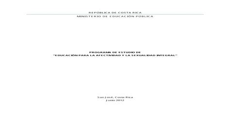 Educación Para La Afectividad Y La Sexualidad Integral Tiempodehablar