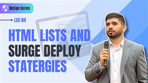 04 designing html lists and deploying with surge web design series