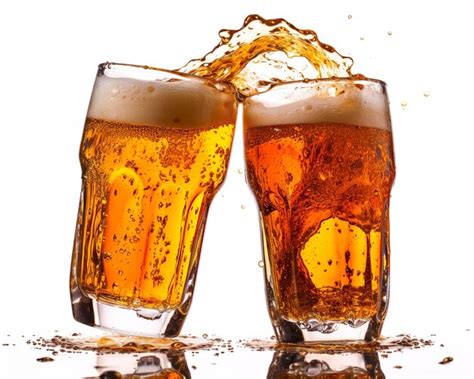 Premium Ai Image Glasses Of Beer Toasting Creating Splash Generative Ai