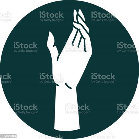 손의 문신 스타일 아이콘 닿음에 대한 스톡 벡터 아트 및 기타 이미지 닿음 디자인 문신 Istock