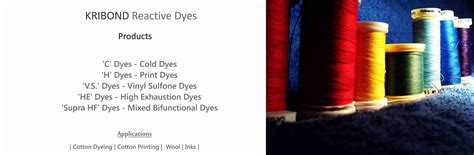 KRIBOND Reactive Dyes Cold Dyes Hot Dyes V S Dyes Bi