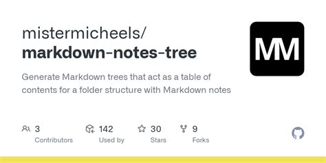 Github Mistermicheelsmarkdown Notes Tree Generate Markdown Trees