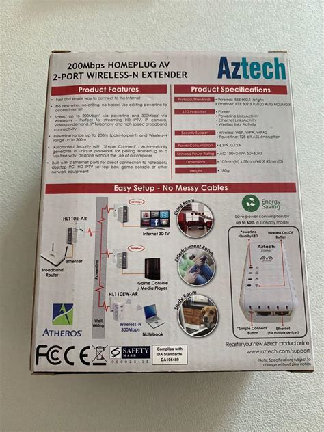 Aztech Powerline Wireless Extender Electronics Others On Carousell