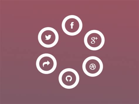 Circular Social Media Icons In Css — Codehim