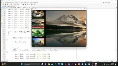 Java Fx Gui Gallery Application Java Css Imageview Youtube