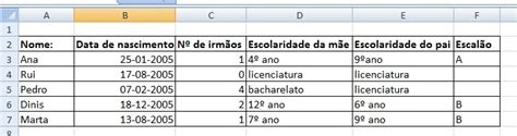 Excel Para Professores E Não Só Criar Uma Tabela No Excel De