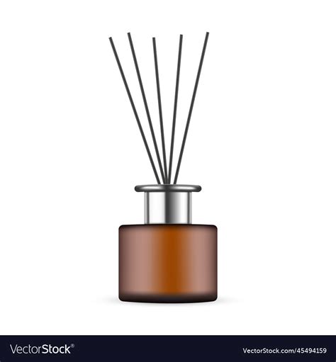 Amber Bottle With Metal Cap For Reed Diffuser Vector Image