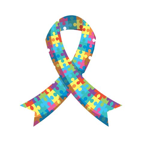 Autism Day Puzzle Ribbon 10849259 Vector Art At Vecteezy