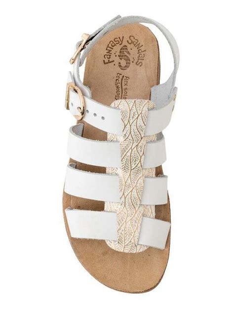 Fantasy Sandals Γυναικεία Σανδάλια Gladiator Flatforms σε Λευκό Χρώμα