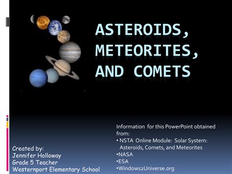 Asteroids Meteorites And Comets