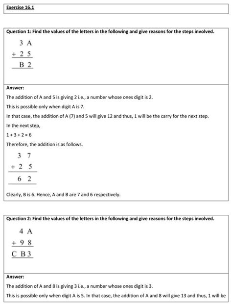 NCERT Solutions For Class Maths Chapter Exercise Playing With Numbers