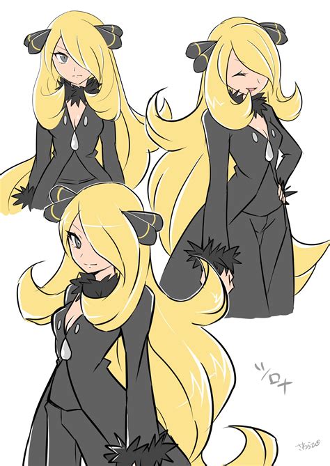 Champion Cynthia Pokemon Art Pokemon Waifu Pokemon