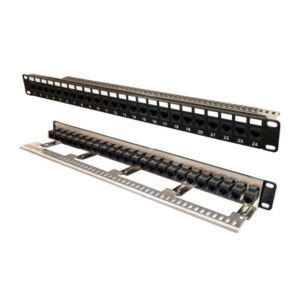 24 Port Offset Unpopulated Keystone Panel With Cable Management TUK Ltd