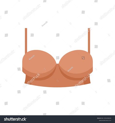 Lingerie Bra Icon Flat Illustration Lingerie Stock Vector Royalty Free