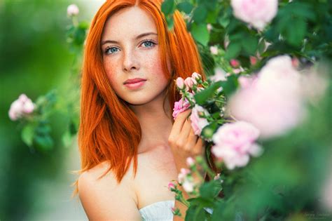 Freckles Model Women Redhead Portrait Face Hd Wallpaper Rare Gallery