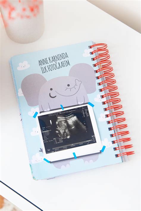 Bebek Anı ve Anne Hamile Günlüğü Albüm Defter Mavi