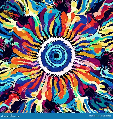 Psychedelic Abstract Background Psychedelic Kaleidoscope Pattern Stock