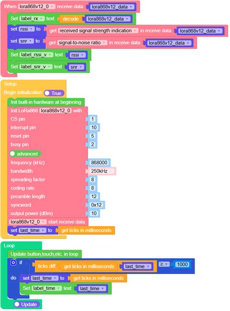 Lora868 V12 Module — Uiflow2 Programming Guide Master Documentation