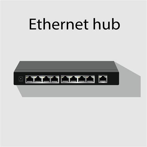 Ethernet Hub Is For Multiple Device Connection Illustration Vector Art At Vecteezy