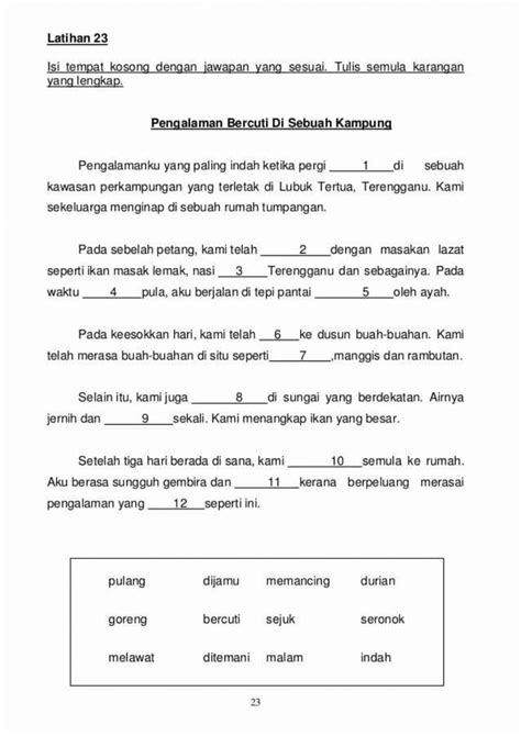 Karangan Bahasa Melayu Tahun 3 Nicholas White