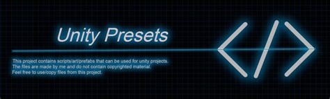 GitHub MarcelvanDuijnDev Unity Presets Scripts Tools Unity D Unity Presets A Library Full