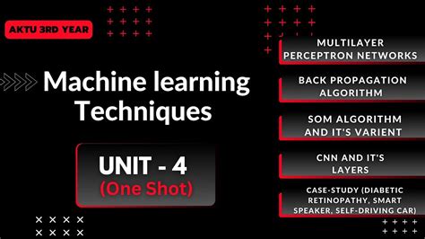 4 Machine Learning Techniques Unit 4 Oneshot Aktu Btech 3rd Year Brevilearning Youtube