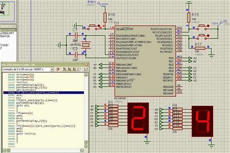 Pics Asm Y C Practicas De Electronica Contador De 0 99 Con Pic 16f887