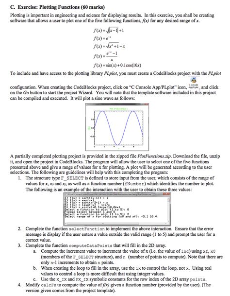 C Exercise Plotting Functions Marks Plotting Chegg