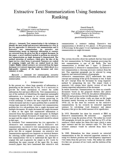 Extractive Text Summarization Using Sentence Ranking Jnmadhuri