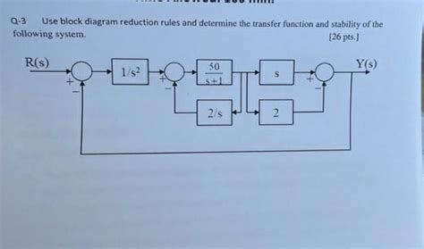 solved q 3 ﻿use block diagram reduction rules and determine