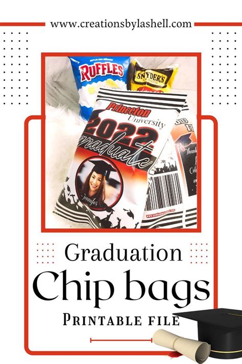 Graduation Chip Bags Template Graduation Chip Bags Printable Orange And