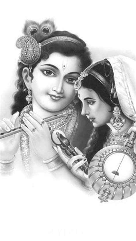 Lord Krishna Images Hd Black And White Free For Pc