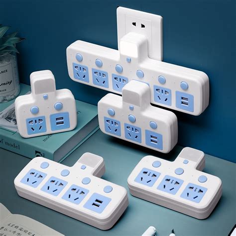 公正官方usb家用插排插座转换器插头一转三多功能多插位面板多孔 虎窝淘