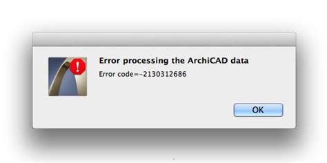 error processing the archicad data