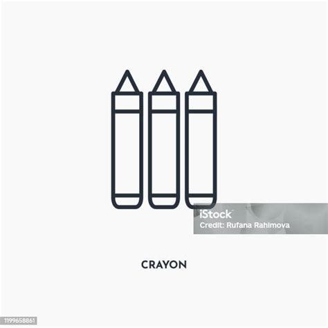 크레용 윤곽선 아이콘입니다 간단한 선형 요소 그림입니다 흰색 배경에 고립 된 라인 크레용 아이콘입니다 얇은 스트로크 기호는 웹 모바일 및 Ui에 사용할 수 있습니다 공예에